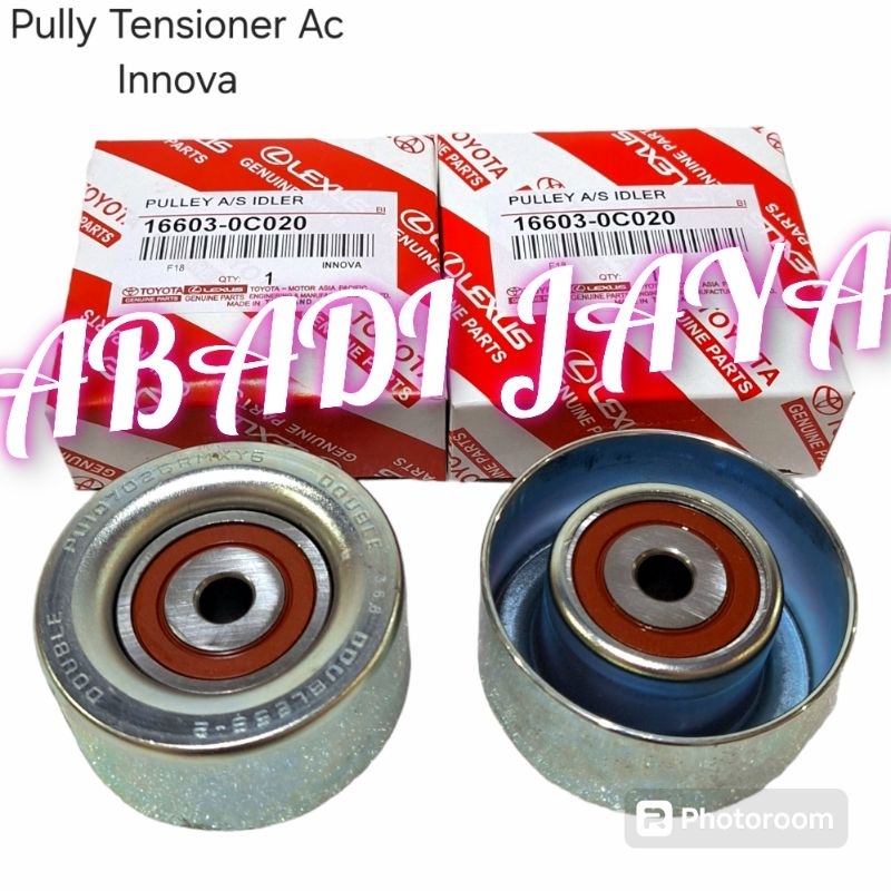 Jual PULLEY PULLY PULI TENSIONER AC TOYOTA INNOVA BENSIN PU107026RMXY6 ...