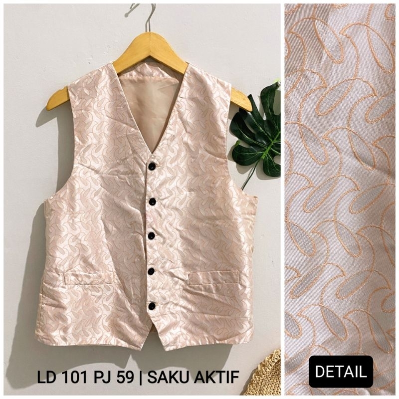 Jual Vest Blazer Motif Vintage / Rompi Blazer Motif Vintage / Tailored ...