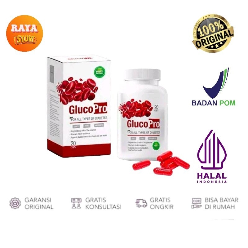 Jual Glucopro Asli Obat Diabetes Gula Darah Kencing ManisAman Gluco Pro ...