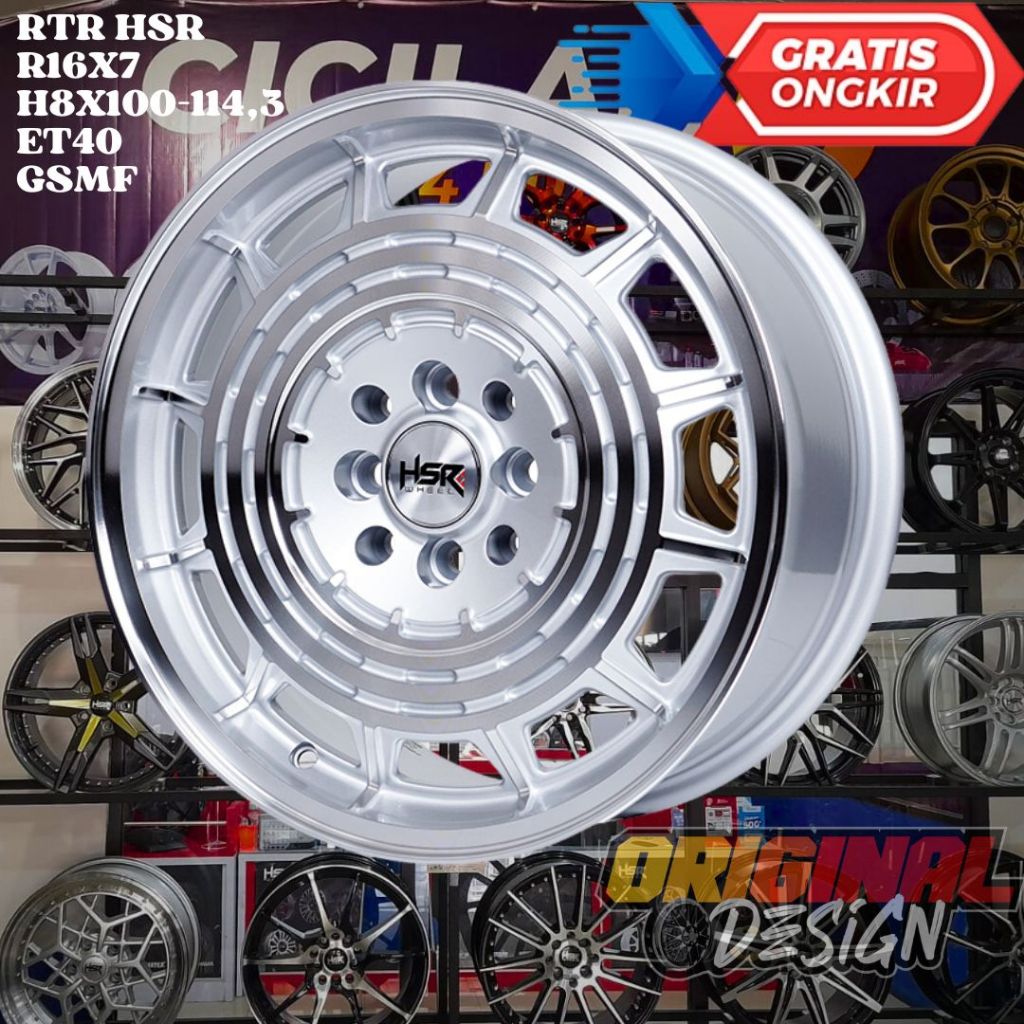 Jual Velg Mobil Ring 16 HSR RTR R16 LEBAR 7 LUBANG BAUT 4 ET40 SILVER POLISH | Shopee Indonesia
