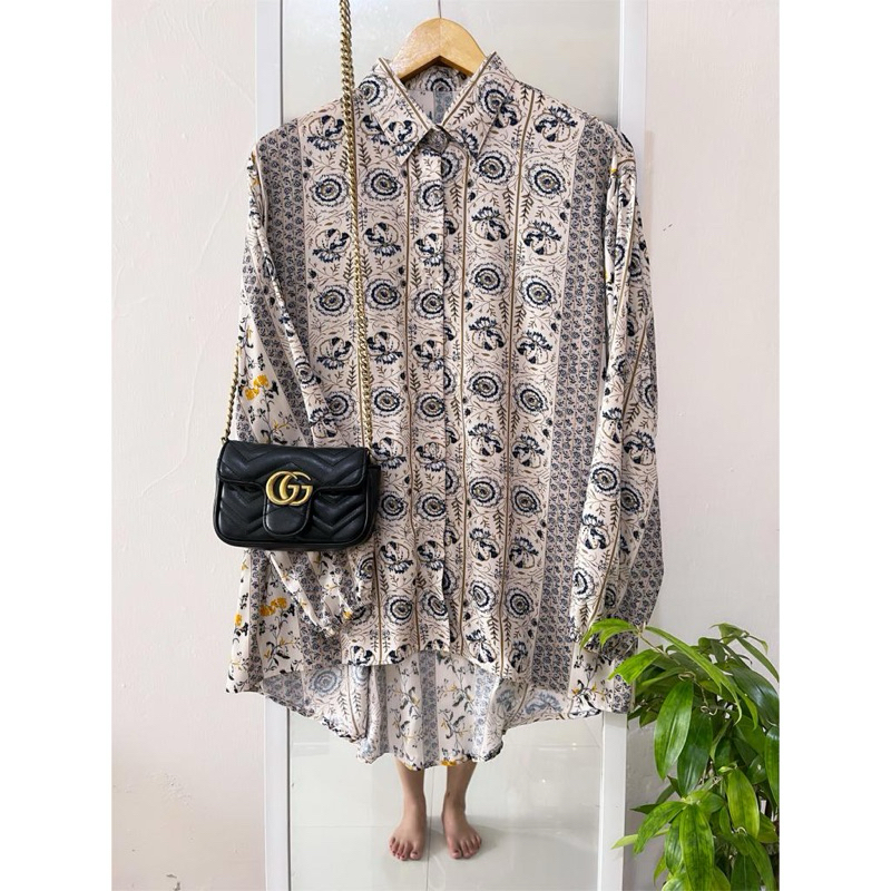 Jual OVERSIZE BLOUSE MOTIF - ATASAN RAYON FULL KANCING JUMBO / KEMEJA ...
