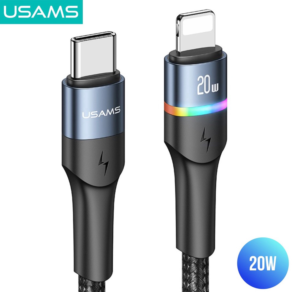 Jual KODE M38G USAMS U76 Kabel Data Fast Charging Type C to Lightning ...