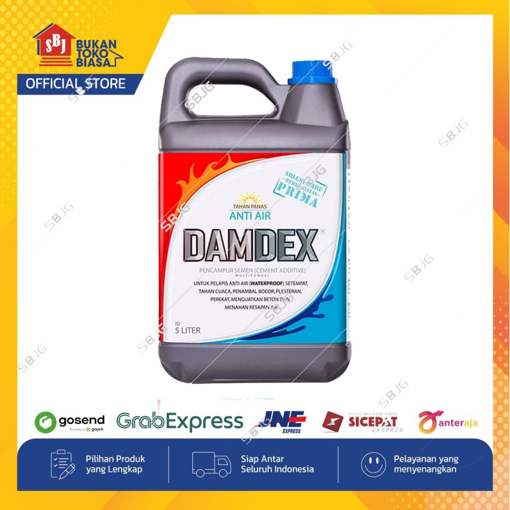 Jual SBJ Damdex 5 Liter Pengeras Beton Anti Bocor Multifungsi Obat Cor ...