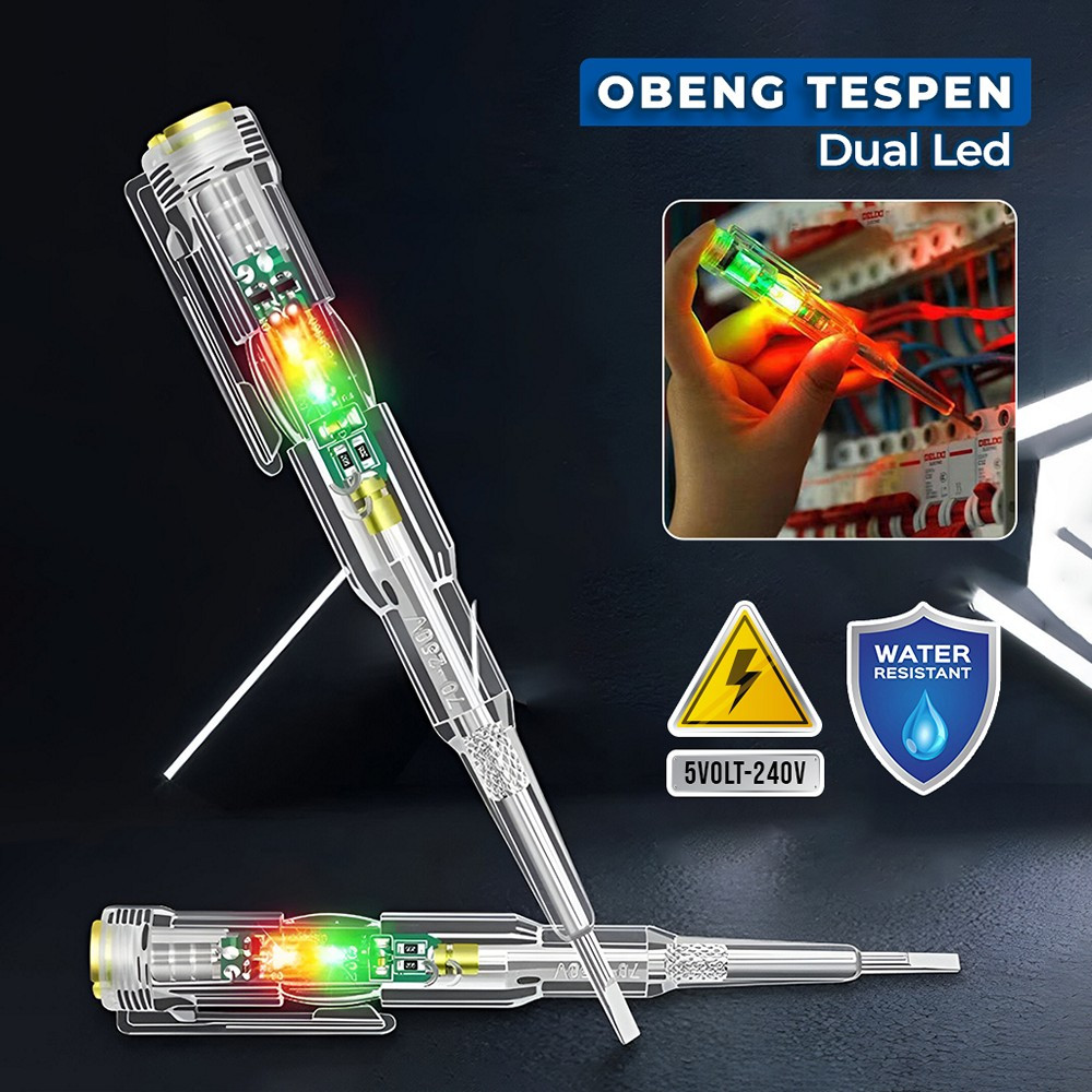 Jual Tespen Dual LED Obeng Tester Listrik With Indicator / Test Pen ...
