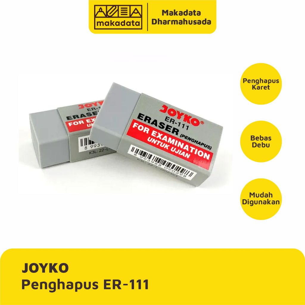 Jual ERASER | STIP | PENGHAPUS JOYKO ER-111 UNTUK UJIAN (1 PCS) | Shopee Indonesia