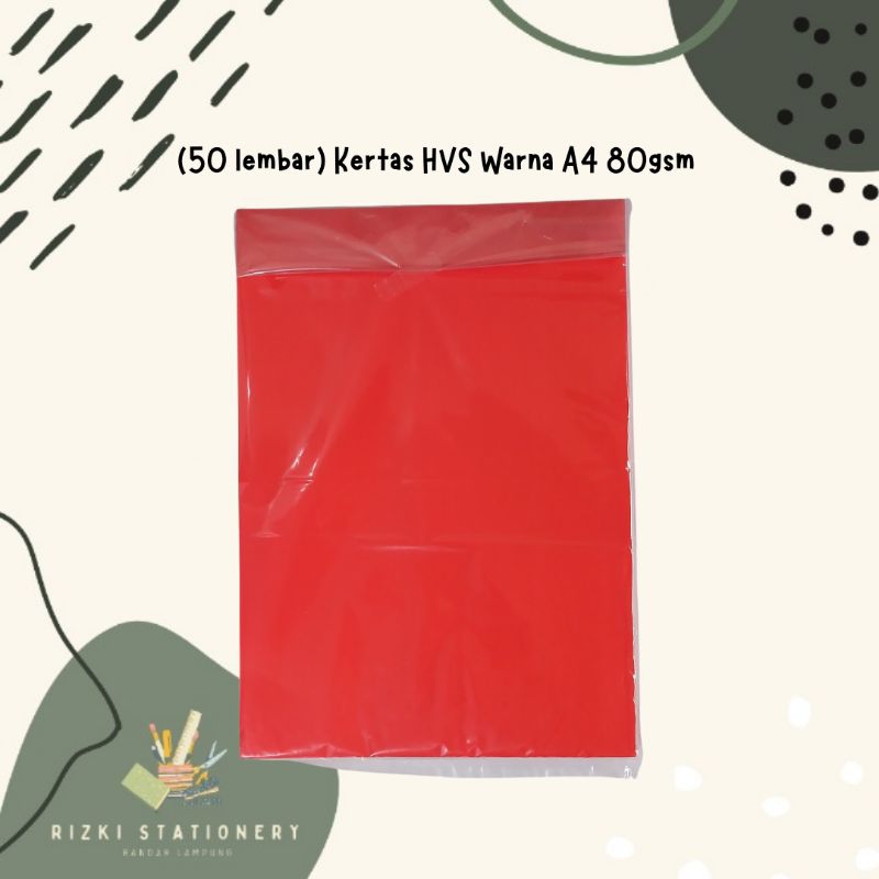 Jual (50 lembar) Kertas HVS Warna A4 80gsm SiDU Merah | Shopee Indonesia