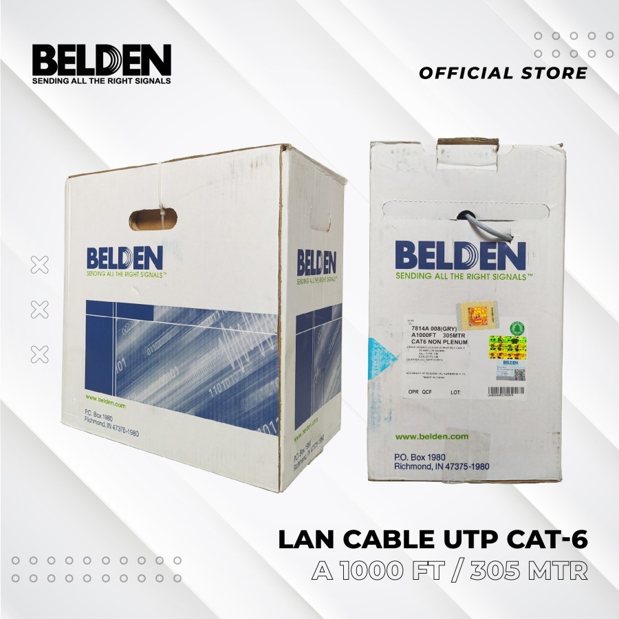 Jual Kabel UTP Belden Cat 6 305 Meter | Shopee Indonesia