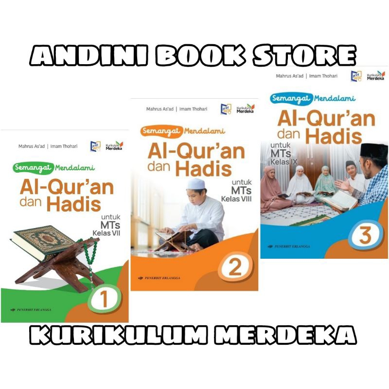 Jual BUKU SEMANGAT MENDALAMI AL-QUR'AN HADIS KELAS 7 8 9 MTs ERLANGGA KURIKULUM MERDEKA | Shopee ...