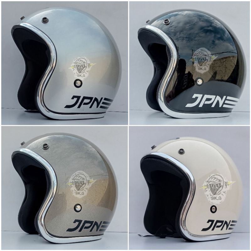 Jual Helm JPN Original List Chrome | Shopee Indonesia