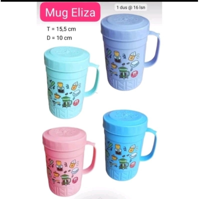 Jual Promo Mug Eliza Mario (Mug plastik tutup) | Shopee Indonesia