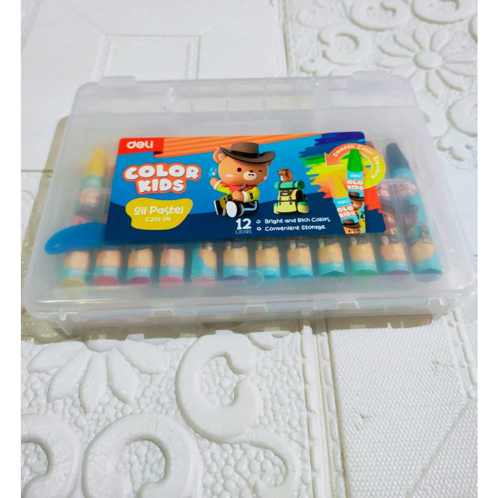Jual DELI OIL PASTEL CRAYON 12 WARNA EC20104 | Shopee Indonesia
