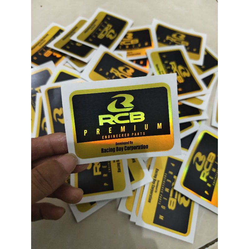 Jual STIKER SHOCK RCB GOLD HOLOGRAM sticker tanki stiker custom rcb ...
