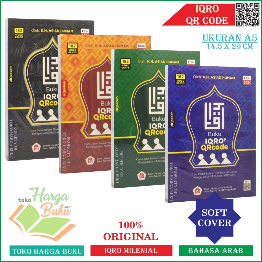 Jual Buku Iqro Milenial QR Code NON LATIN Cara Cepat Belajar Membaca Al ...