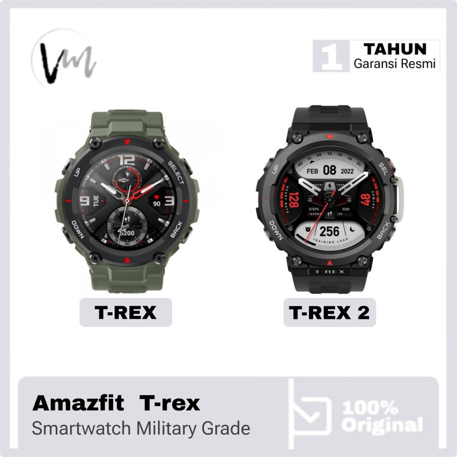 Jual Amazfit T-rex 1 / T-rex 2 Smartwatch AMOLED with GPS Layar 1,39 ...