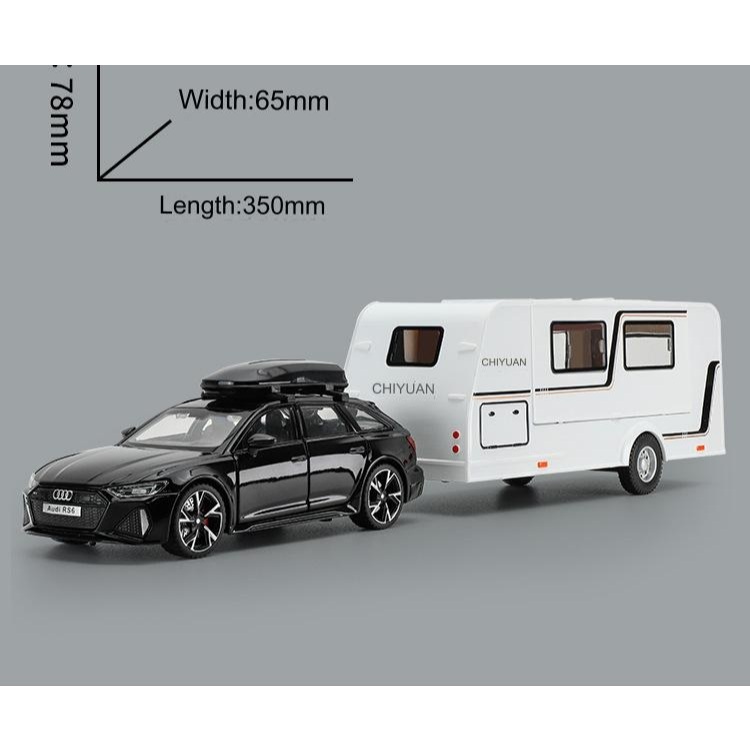 Jual Diecast alloy Audi RS6 Avant + Cabin RV Scala 1:32 Free Roll With ...