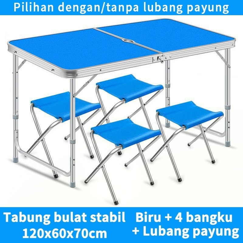 Jual ⭐COD & Garansi 1 tahun⭐Meja Lipat Portable /Meja jualan lipat /Meja Lipat Serbaguna /120 ...