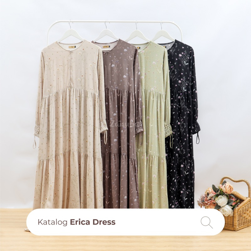 Jual READY ERICA DRESS BY ZANUBA HIJAB - GAMIS RAYON ERICA TERBARU TERMURAH | Shopee Indonesia