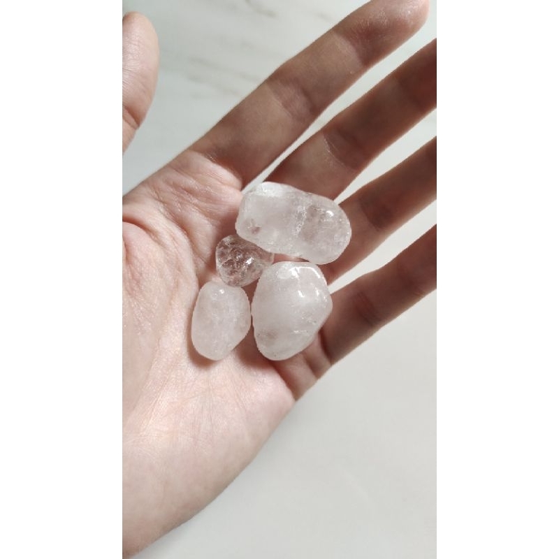 Jual Rehome Crystal Clear Quartz Pebble Paket isi 4 | Shopee Indonesia
