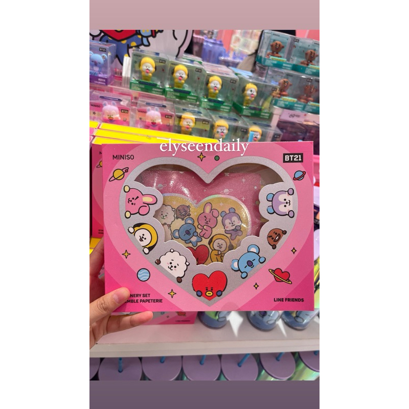 Jual MINISO X BT21 collection stationery sets perlengkapan alat tulis ...