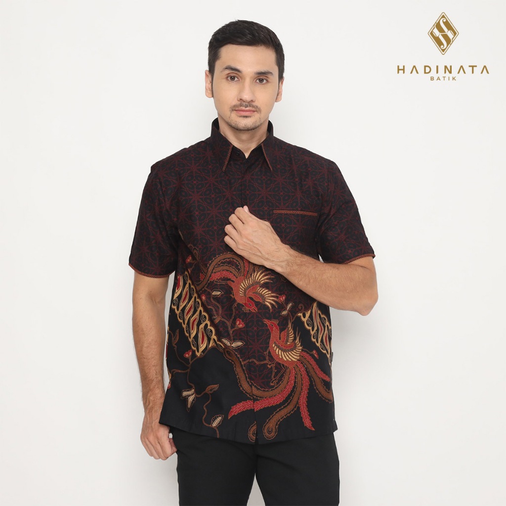 Jual Hadinata Embroidery Batik Kemeja Pendek Tristan | Shopee Indonesia
