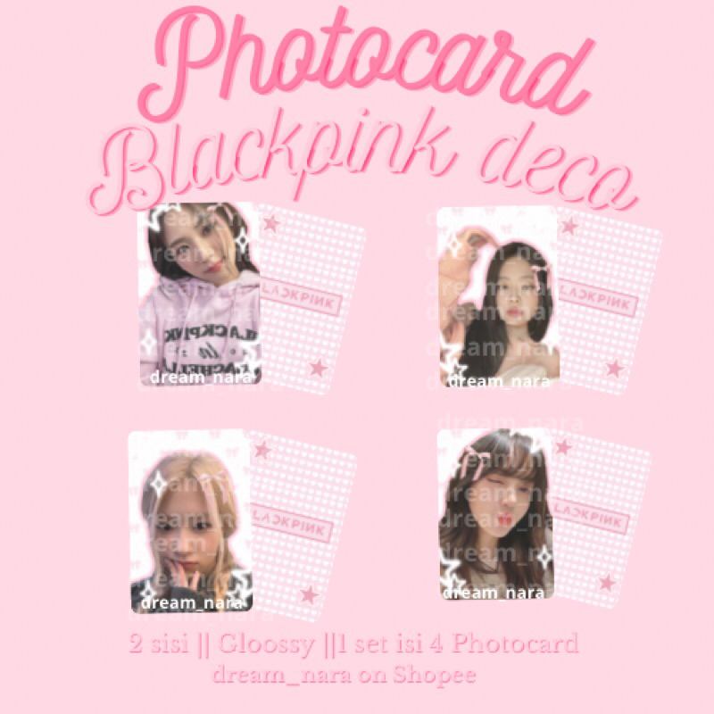 Jual Photocard deco Blackpink 2 sisi Glossy (BACA DESKRIPSI) | Shopee Indonesia