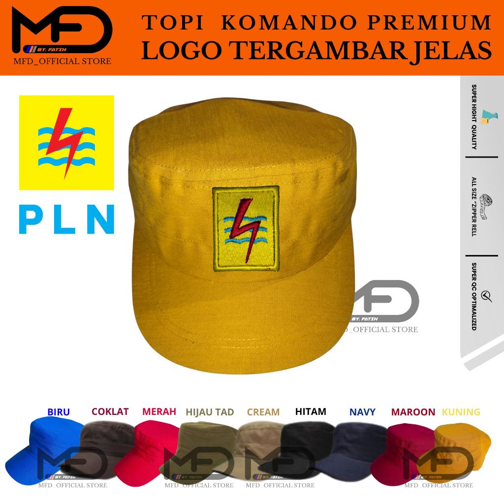 Jual MFD Topi PLN model KOMANDO topi garuda | Shopee Indonesia