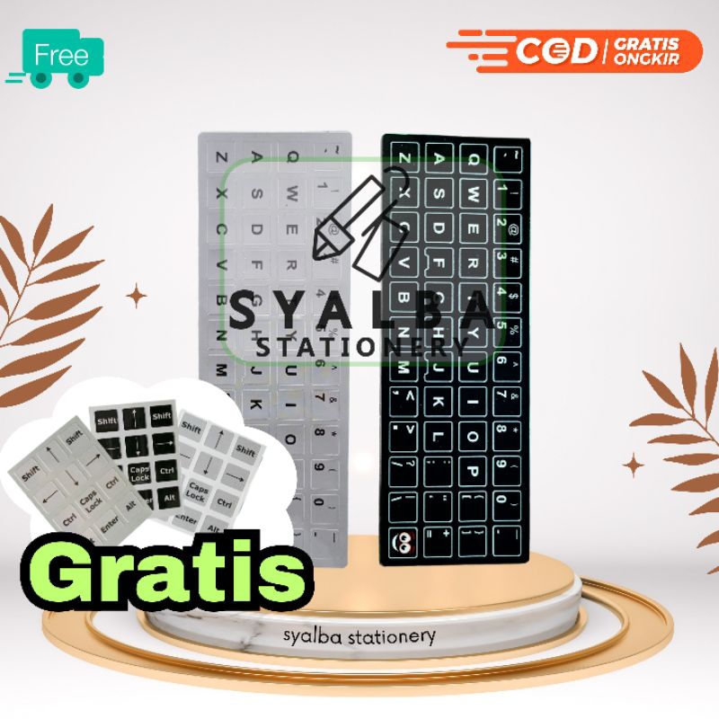 Jual STICKER KEYBOARD HURUF ALFABET ABJAD INDONESIA INGGRIS FOR PC OR ...
