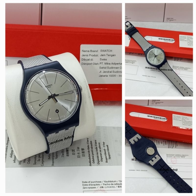 Jual Jam tangan pria SWATCH SUON402 GREY CORD (Garansi resmi MAP ...
