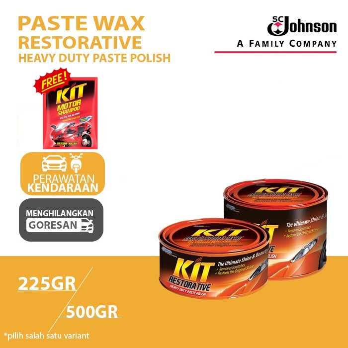 Jual KIT Paste Wax Restorative Heavy Duty Paste Polish Pembersih Body ...