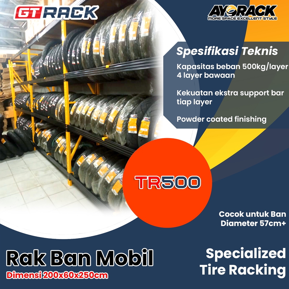 Jual RAK BAN MOBIL / TRUK - PENYIMPANAN BAN TR500 RAK BESI 4 SUSUN ...