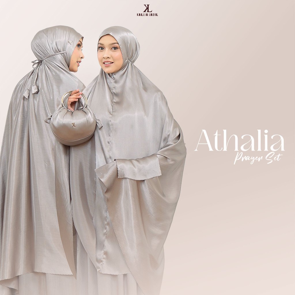 Jual Kallia Label Athalia Prayer Set | Mukena Laser Cut | Packaging with Box | Shopee Indonesia