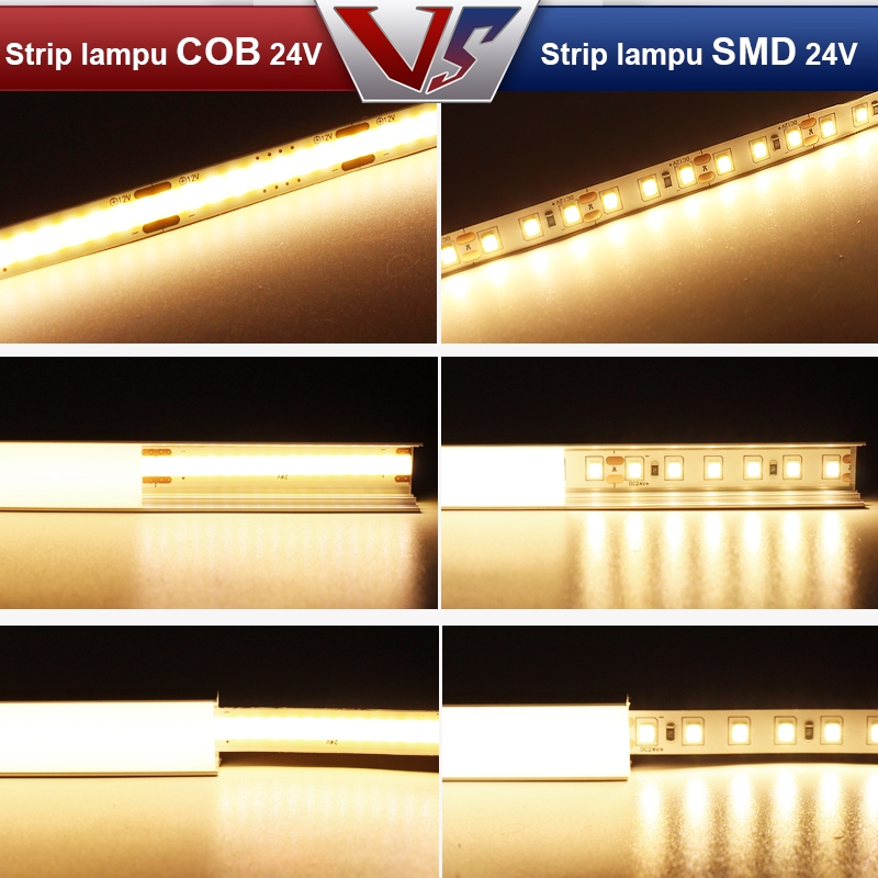 Jual COB Strip Perekat Diri 24V Lampu Strip LED Rumah Tegangan Rendah ...
