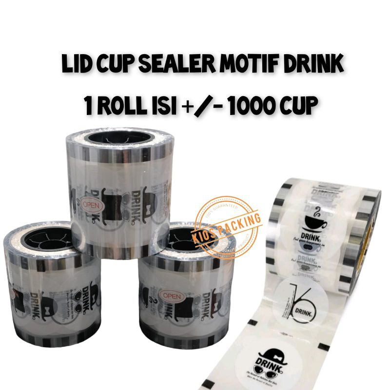Jual Plastik Roll Lid Cup Sealer Press Isi 1000 Cup / Seal Cup Motif ...