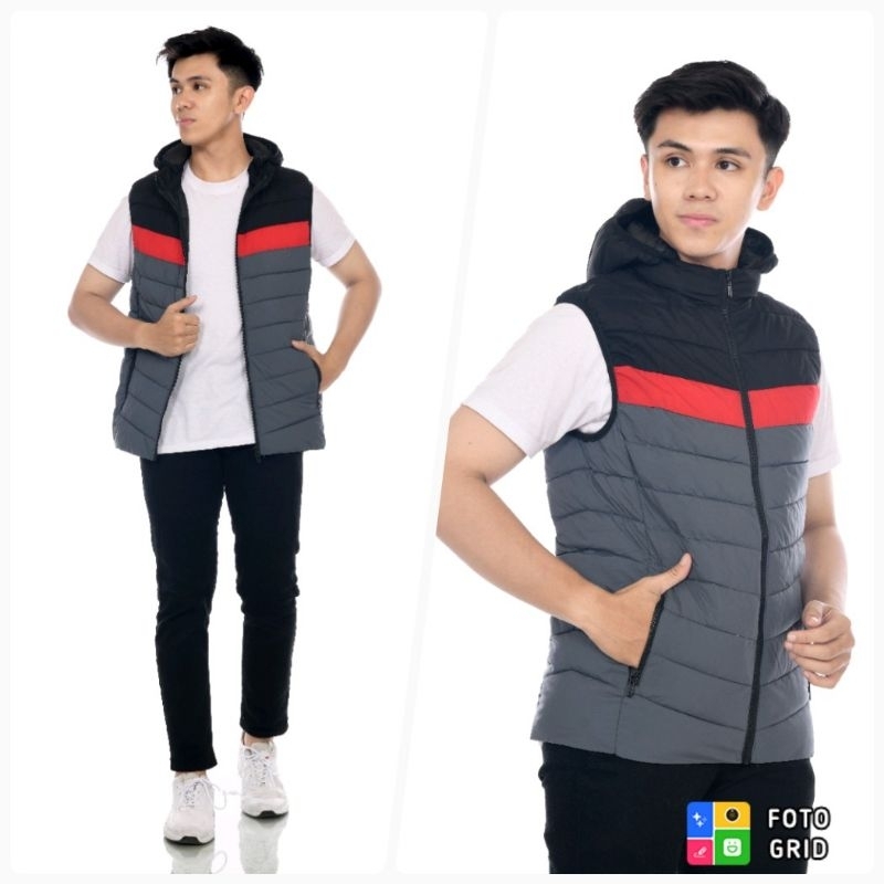 Jual Rompi Motor Pria Bahan Parasut Gelembung Jaket Rumpi Vest Lapangan ...