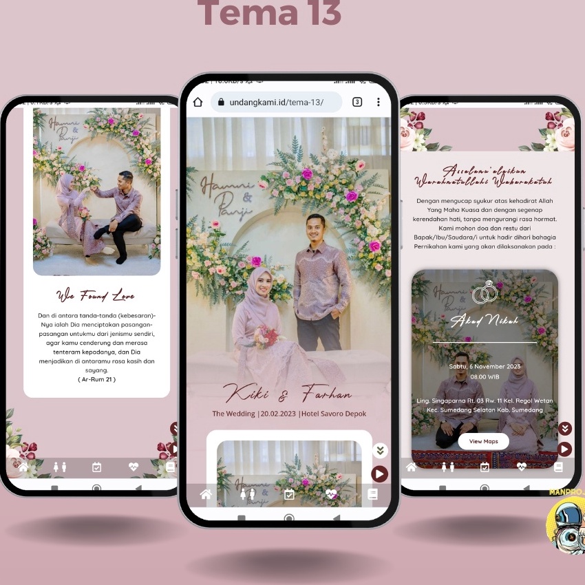 Jual KI3 Undangan Web Online Digital Pernikahan Tema 13 Undangan Web ...
