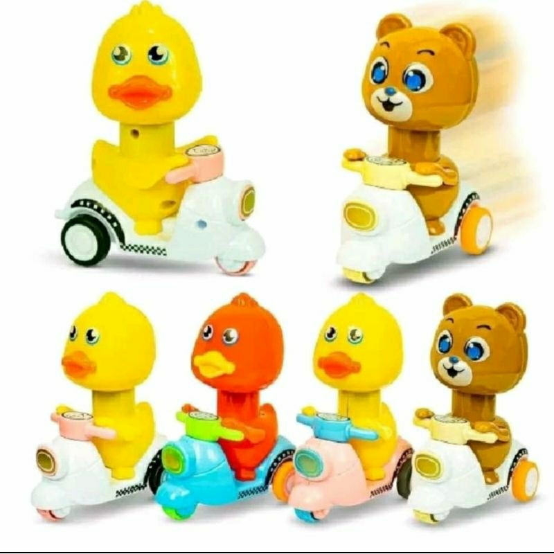 Jual MAINAN PRESS AND GO CUTE SCOOTER DUCK YI34 MAINAN ANAK BEBEK ...