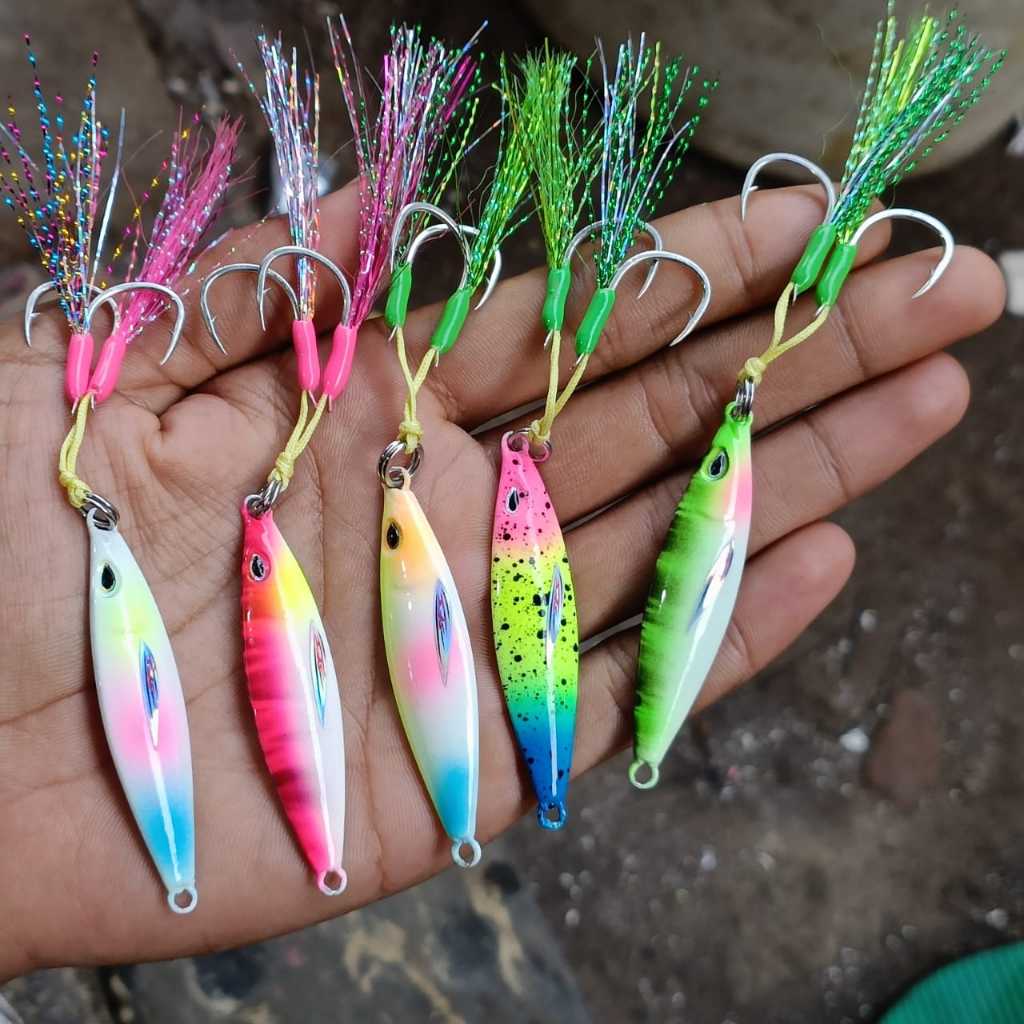 Jual Micro jig plus kail 7gram 10gram 15gram koika ful gid umpan pancing micro jig plus hok ...
