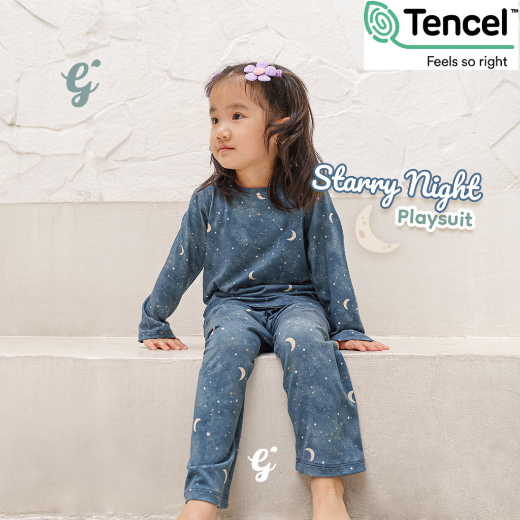 Jual Little Gee Baju Tidur Lengan Panjang TENCEL Bayi 1-10 Tahun Seri ...