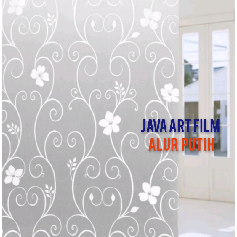 Jual Stiker kaca motif bunga alur/sticker kaca jendela rumah 50 x90 cm ...