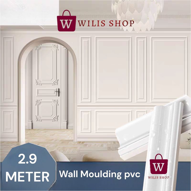 Jual 2.9 Meter List Wall Moulding PVC Meter / List Wall Moulding ...