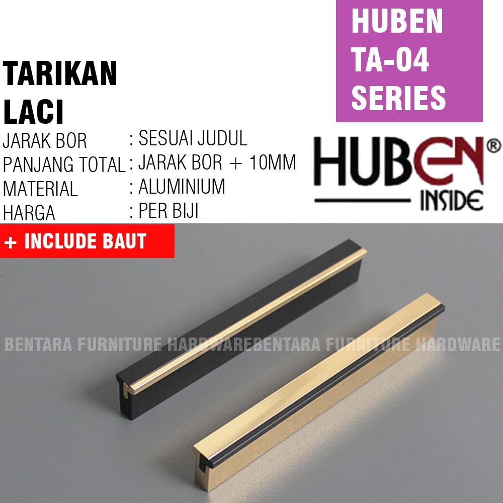 Jual HUBEN TA-04 96MM TARIKAN LACI MEJA LEMARI 64MM 96MM Handle ...