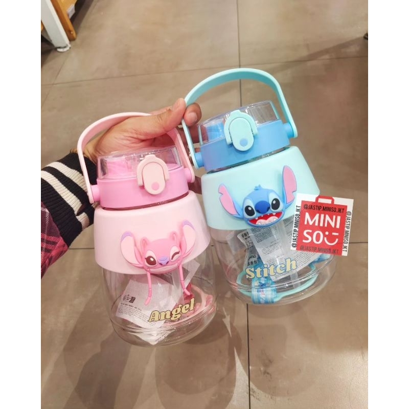 Jual MINISO 🆕 Botol Minum Plastik Sedotan Lilo & Stitch Collection ...