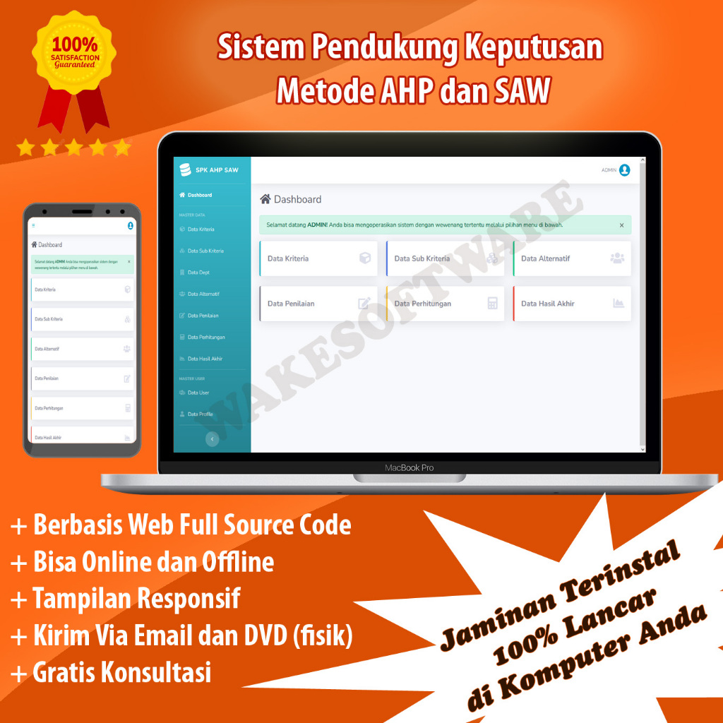 Jual APLIKASI ATAU SOURCE CODE SPK PENENTUAN PEMBERIAN KREDIT DENGAN METODE AHP DAN SAW BERBASIS ...