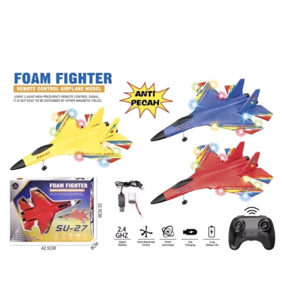 Jual SU27 Mainan PESAWAT TERBANG FOAM FIGHTER SU-27 PESAWAT REMOT ...