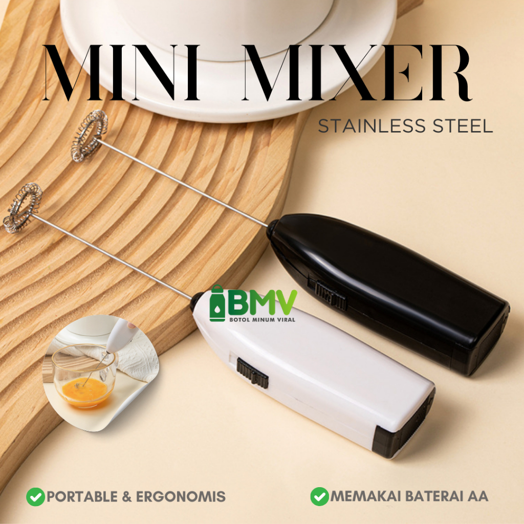 Jual Mixer Mini Elektrik Pengaduk Kopi Warna Warni Premium Original ...