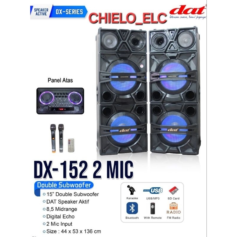 Jual SPEAKER DAT DX152 MIC DX 152 (VIA JNE CARGO) SPEAKER AKTIF DAT DX ...