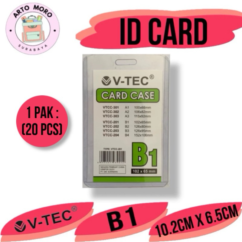 Jual ID CARD B1 (1 PAK) PLASTIK MIKA READY STOCK SURABAYA | Shopee ...