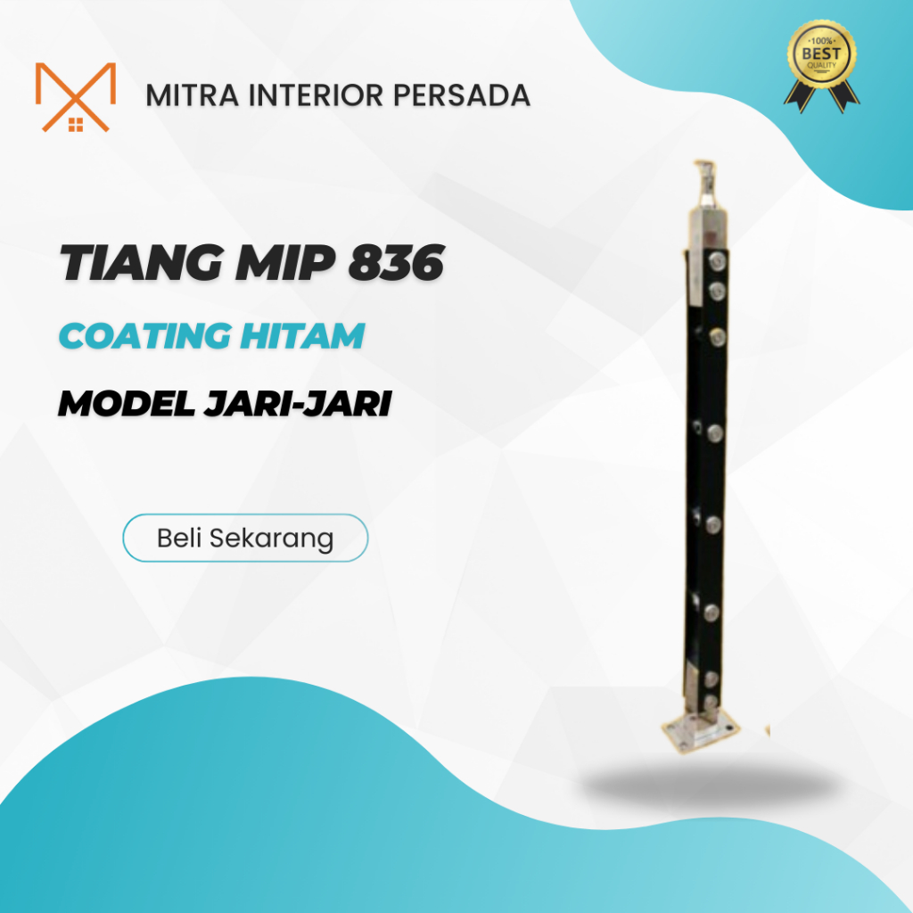 Jual Tiang railing 836 / Tiang Railing Tangga Coating hitam model jari ...