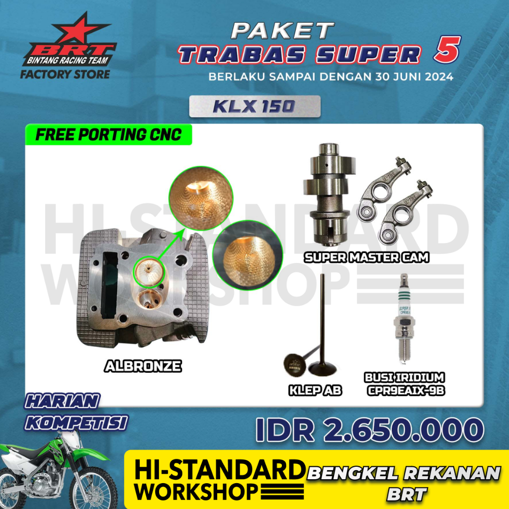 Jual KLX 150 D-TRACKER PAKET TRABAS SUPER 5 FULL BRT HEAD 31 25 ...