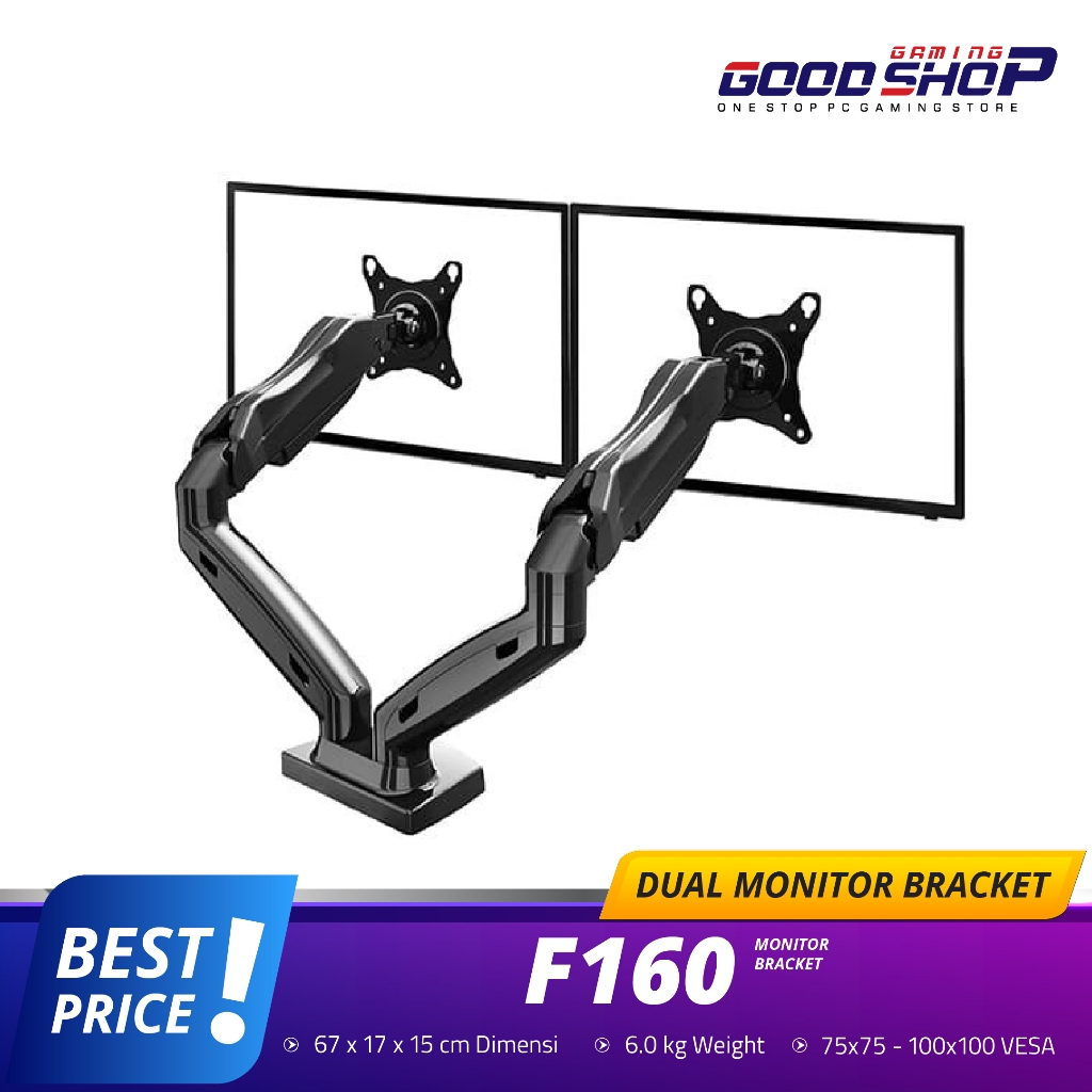 Jual Bracket Monitor NoBrand F160 Dual Monitor - Monitor Bracket ...